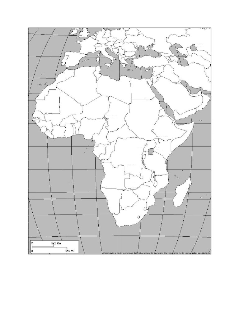 Africa Politico Mapa Mudo | PDF