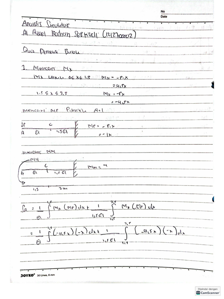 Jawaban Quiz Analisis Struktur. Al Aqeel Raihan Septiadi (1212700002) | PDF