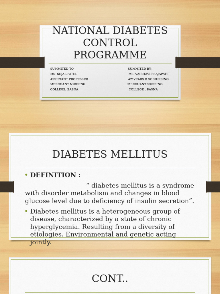 National Diabetes Control Program | PDF