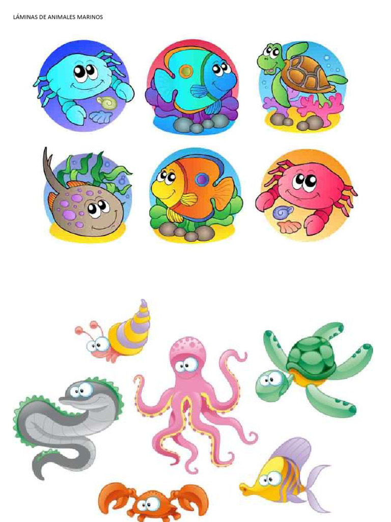 Láminas de Animales Marinos PDF | PDF