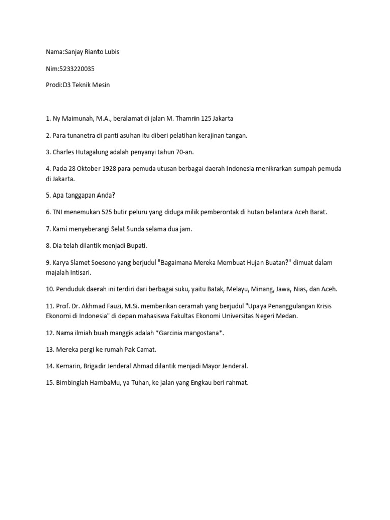 Sanjay Rianto Lubis | PDF