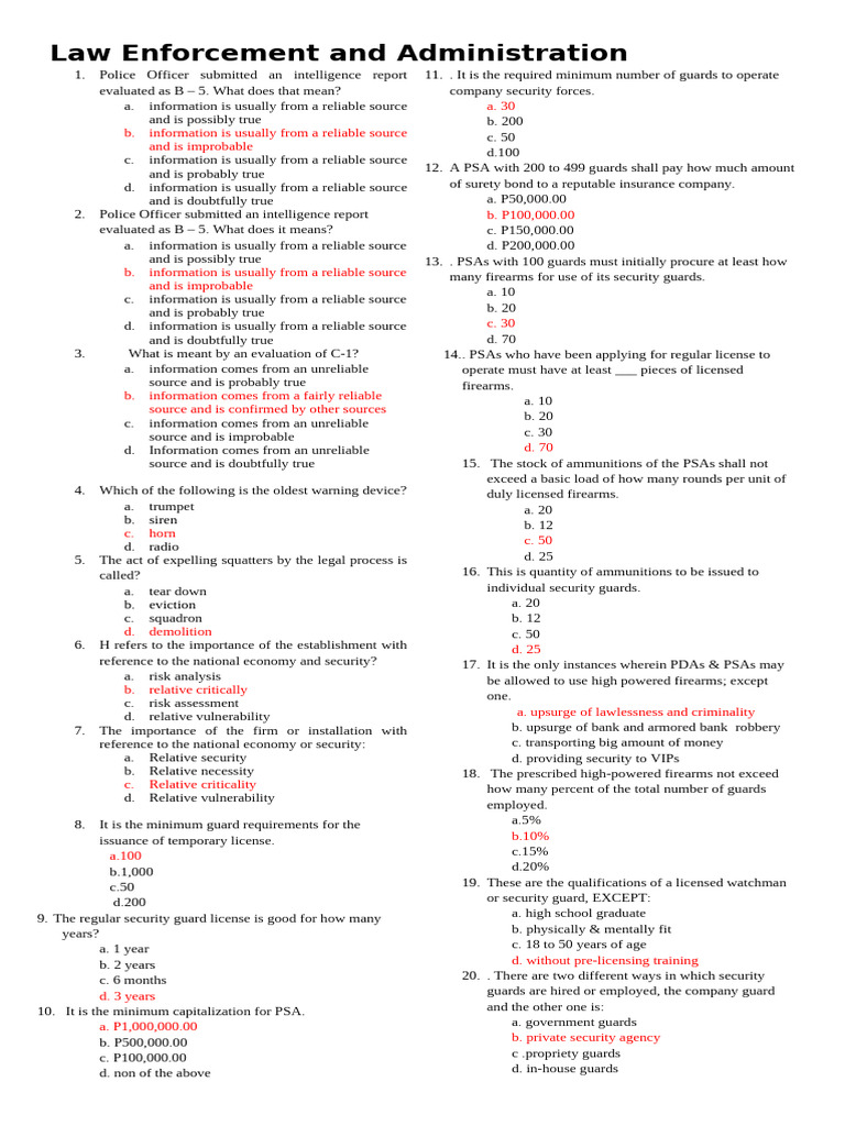 Law Enforcement and Administration | PDF