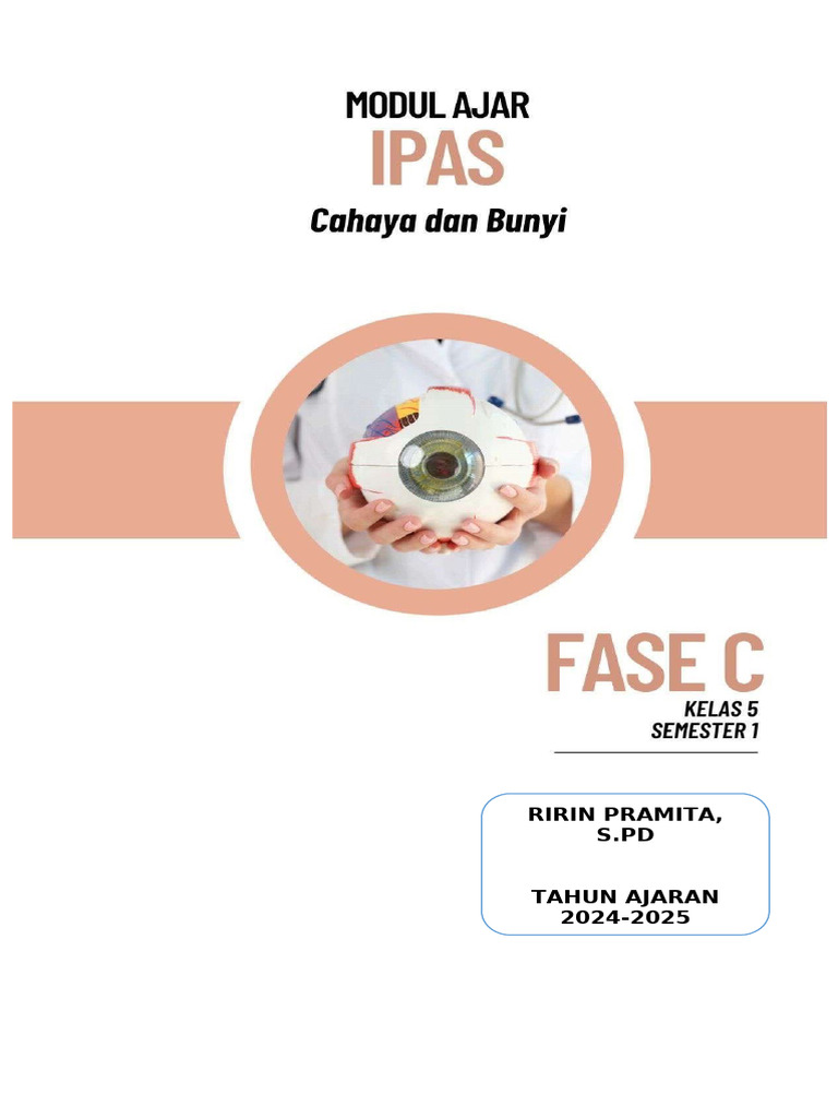 Modul Ajar Ririn - IPAS Kelas 5 - Bunyi Dan Sifatnya - 090025 | PDF