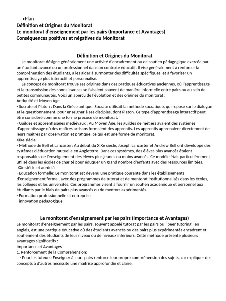 Le Monitorat (Methodologie II) - WPS Office | PDF