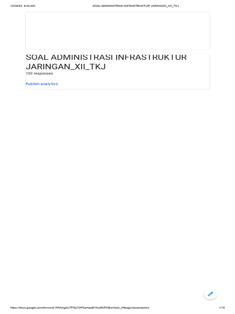 Soal Administrasi Infrastruktur Jaringan - Xii - TKJ | PDF