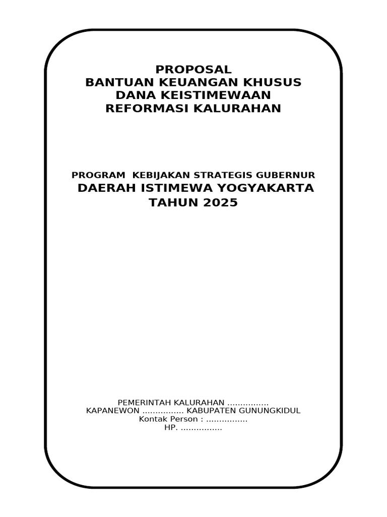 Template Proposal BKK Dana Is | PDF | Finance & Money Management ...