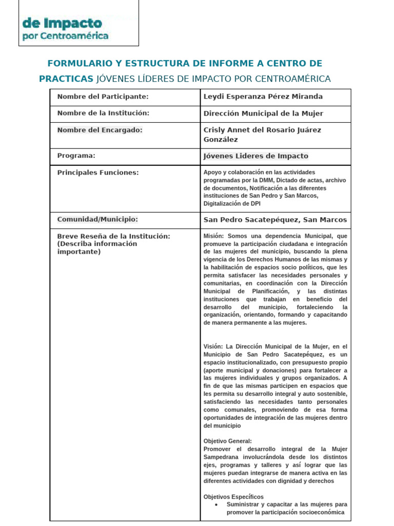 Leydi Informe Final | PDF
