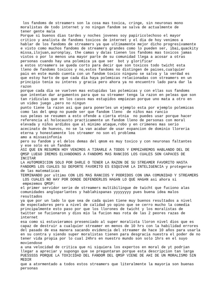 Fandoms de Streamers | PDF