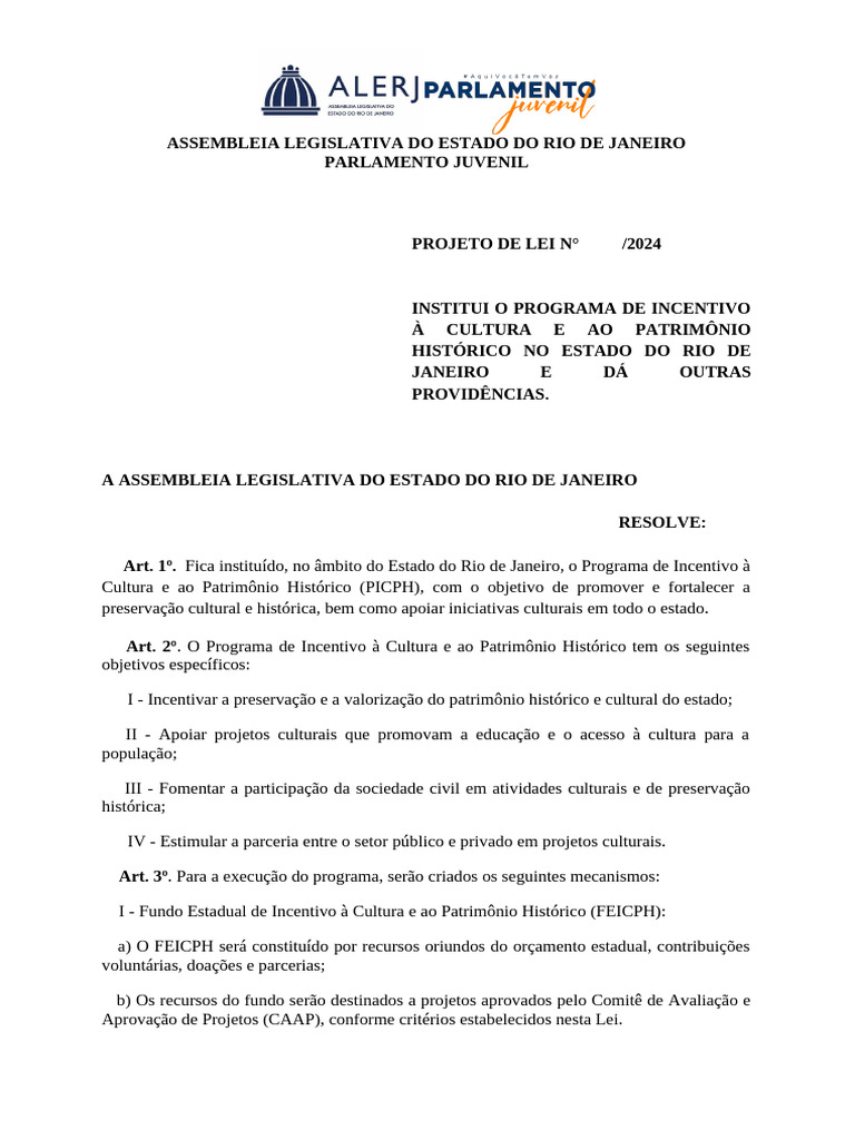 Modelo - PJ 2024 | PDF
