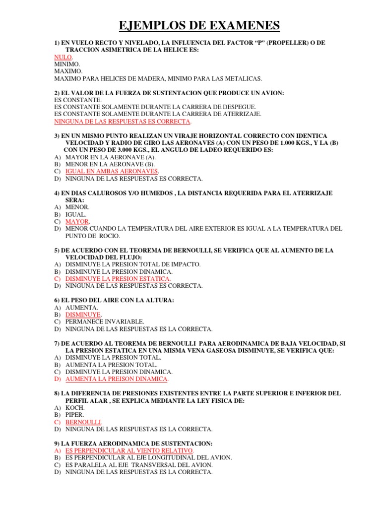 Ejemplos de Examenes Con Respuestas en PDF | PDF