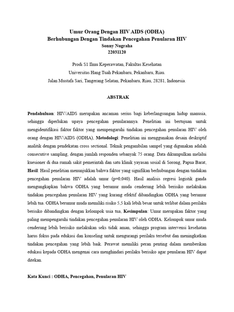 HIV ABSTRAK SONNY - Merged | PDF