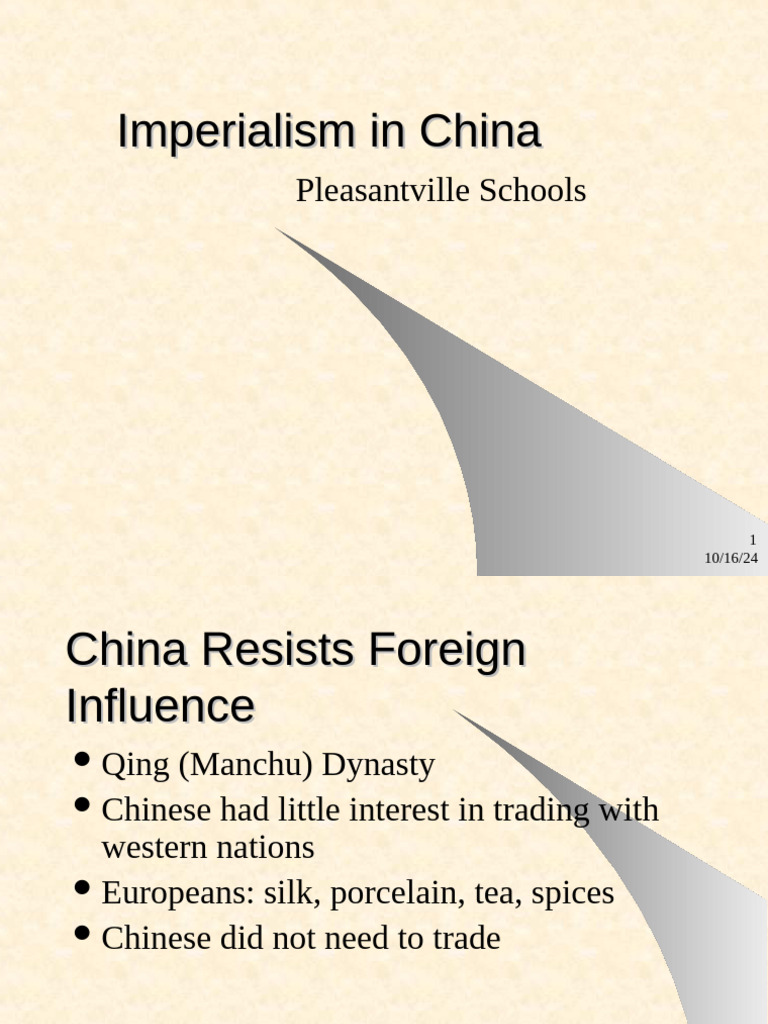 Chapter 25 Imperialism in China | PDF | Qing Dynasty | China