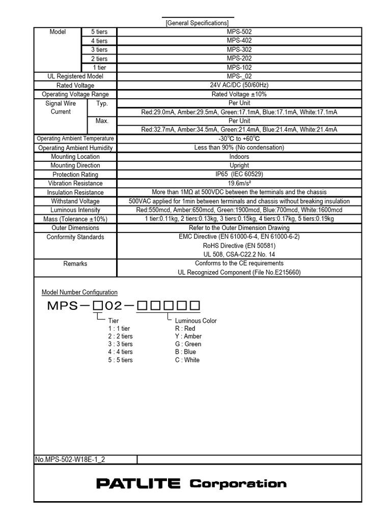 MPS Specifications (En) | PDF
