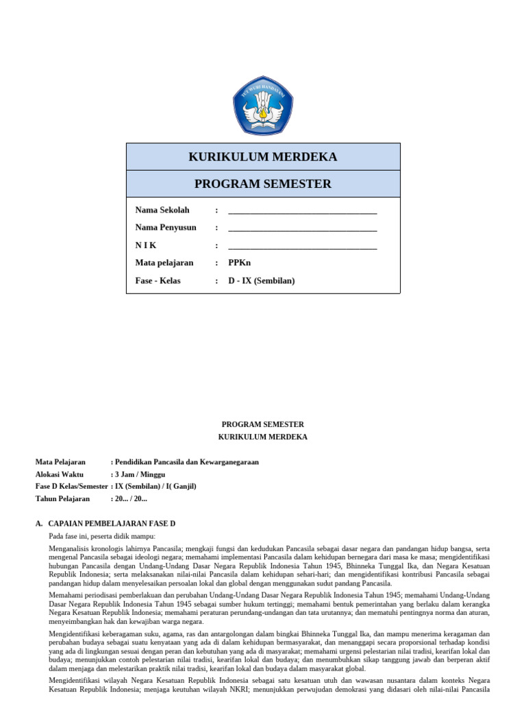 Program Semester | PDF