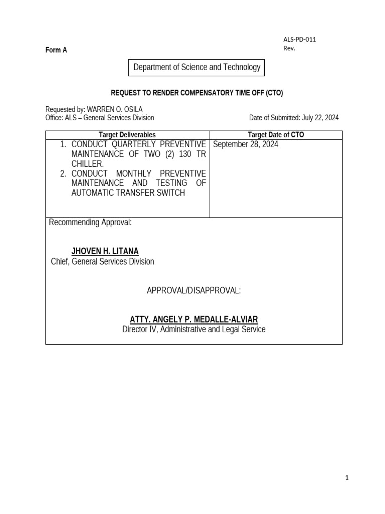 WOO CTO - Request For CTO | PDF