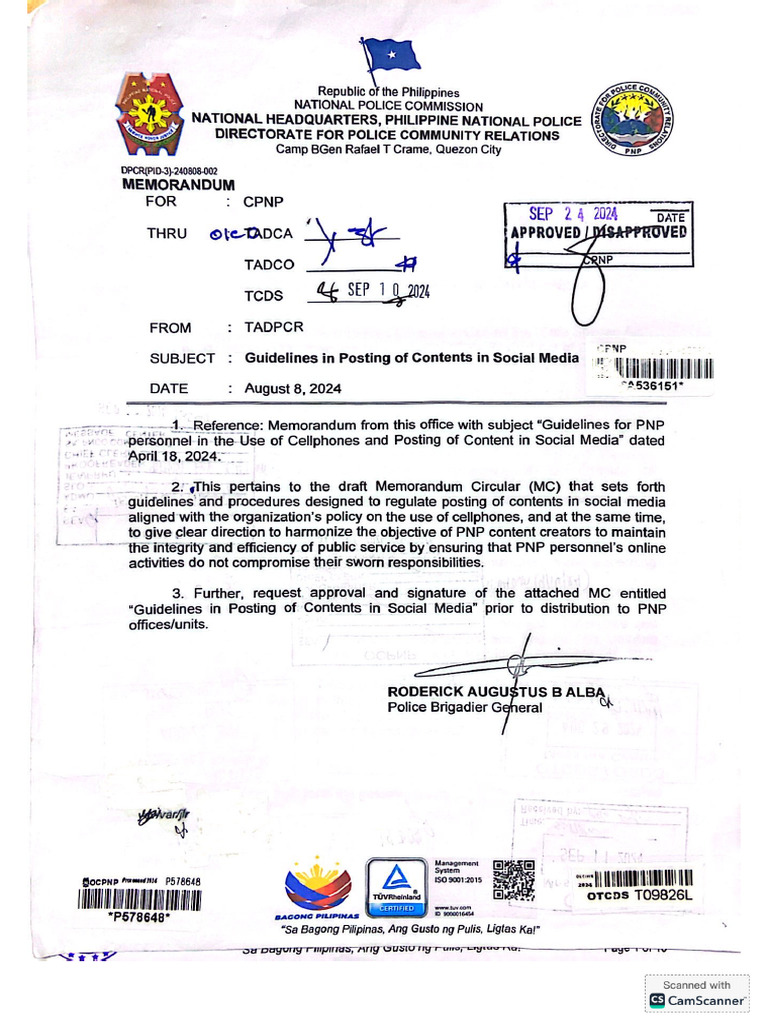 MC No 2024-077 Guidelines in Posting of Contents On Socmed | PDF
