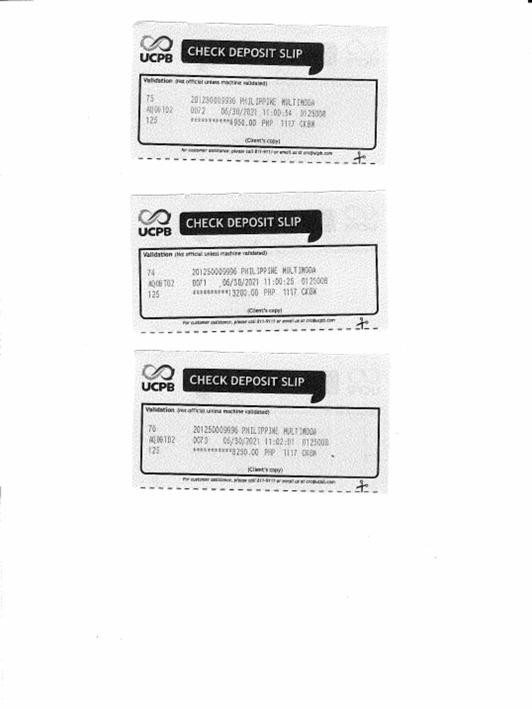 Deposit SLIP Payment For DGR Cat 6 To PMTLAI | PDF