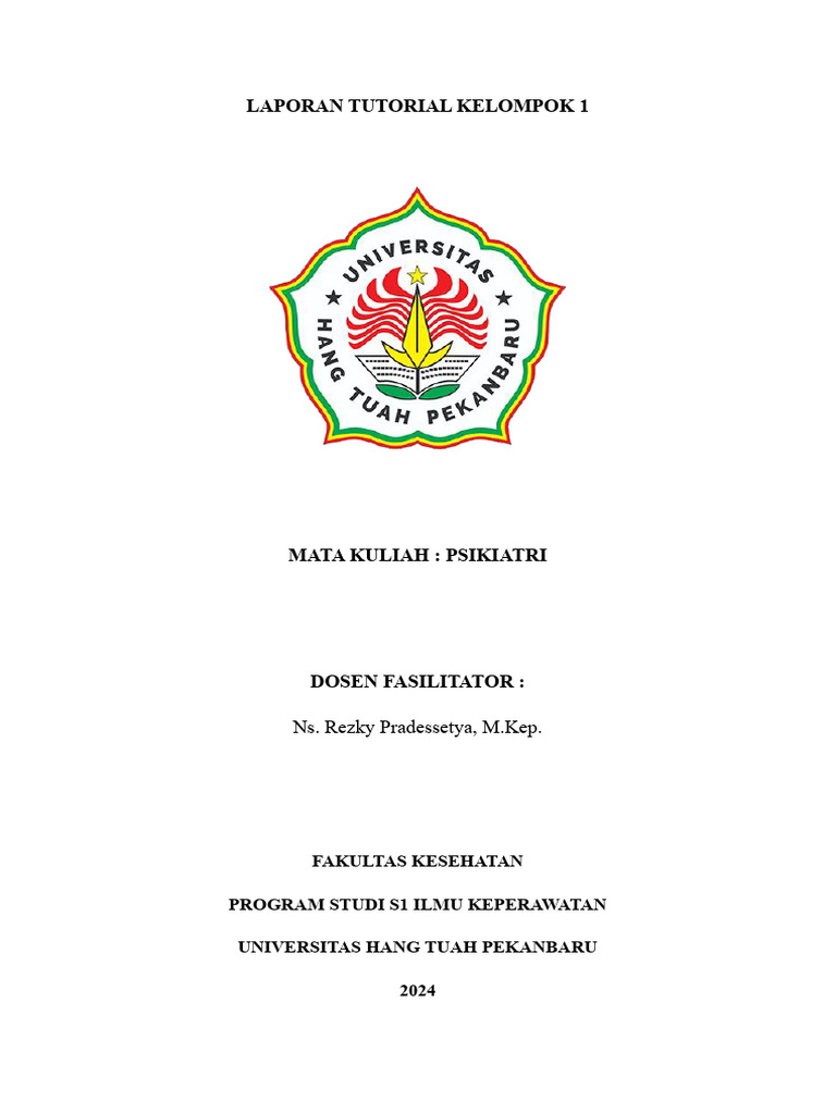 Makalah Tutorial Kel 1 Psikiatri | PDF