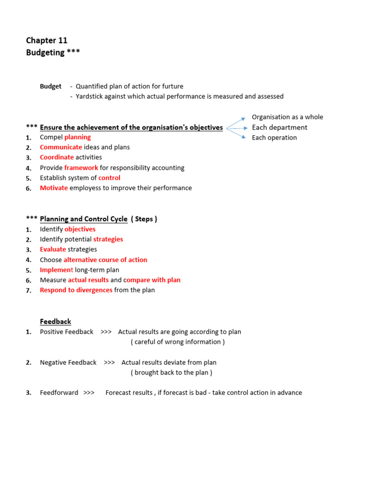 Note - Budgeting | PDF