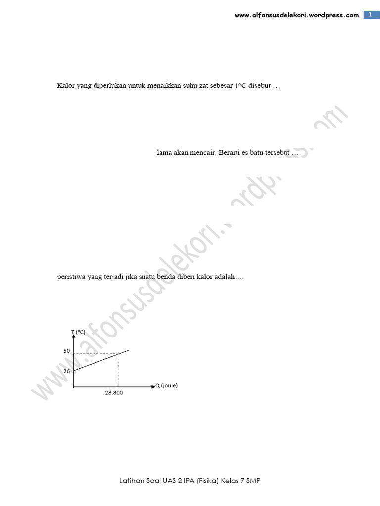 Soal-Latihan Gerak Lurus-Uas-2-Ipa-Fisika-Kelas-7-Smp | PDF