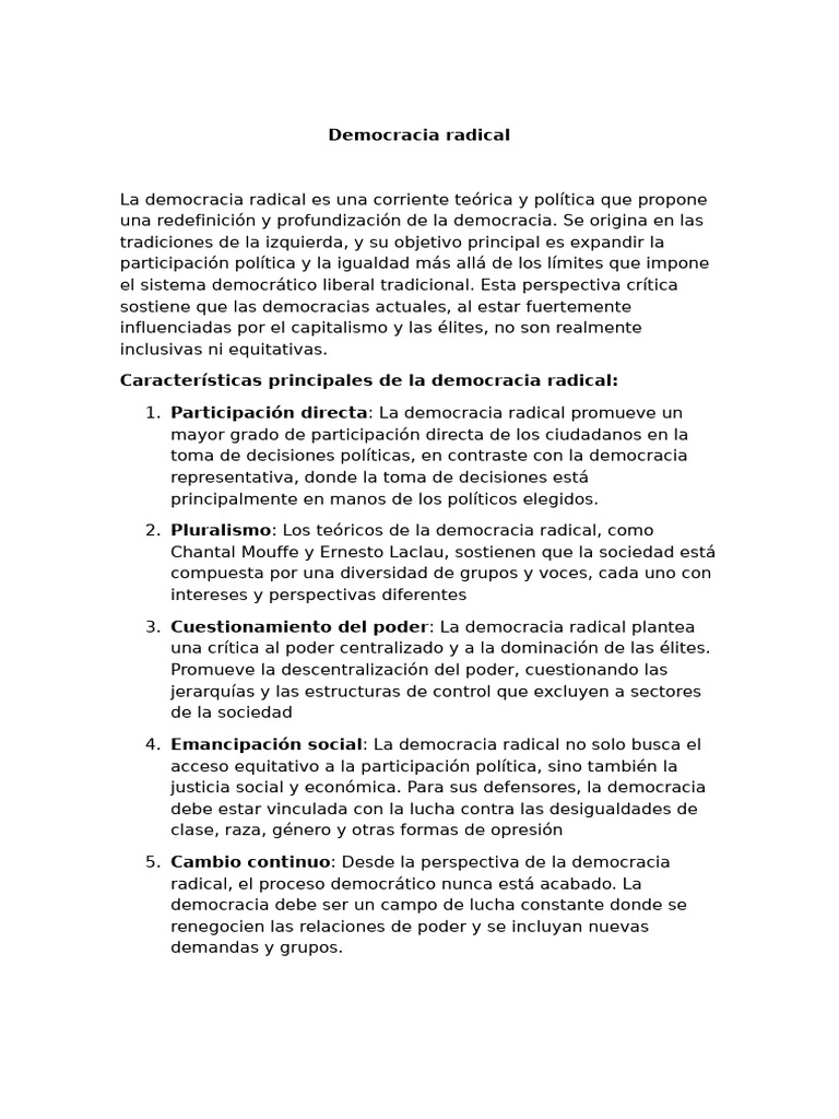 Democracia Radical | PDF