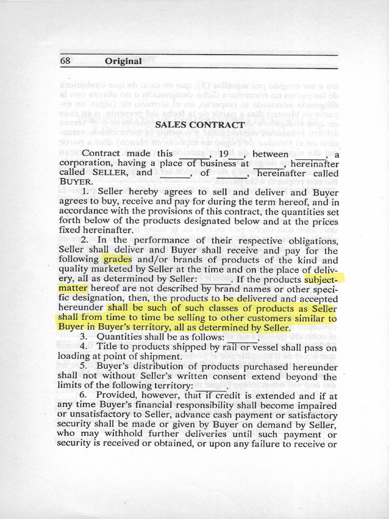 Sales Contract | PDF