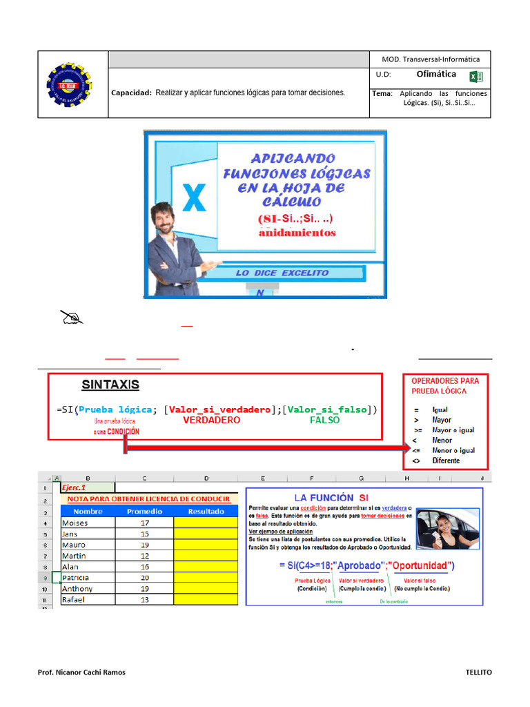 Hoja de Informacion de Excel Semana 8 | PDF