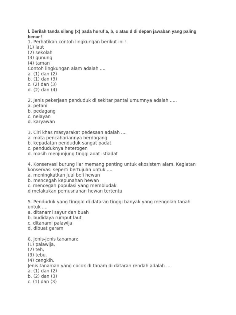 Soal Latihan Bab 6 - Raya - Paket 1 | PDF