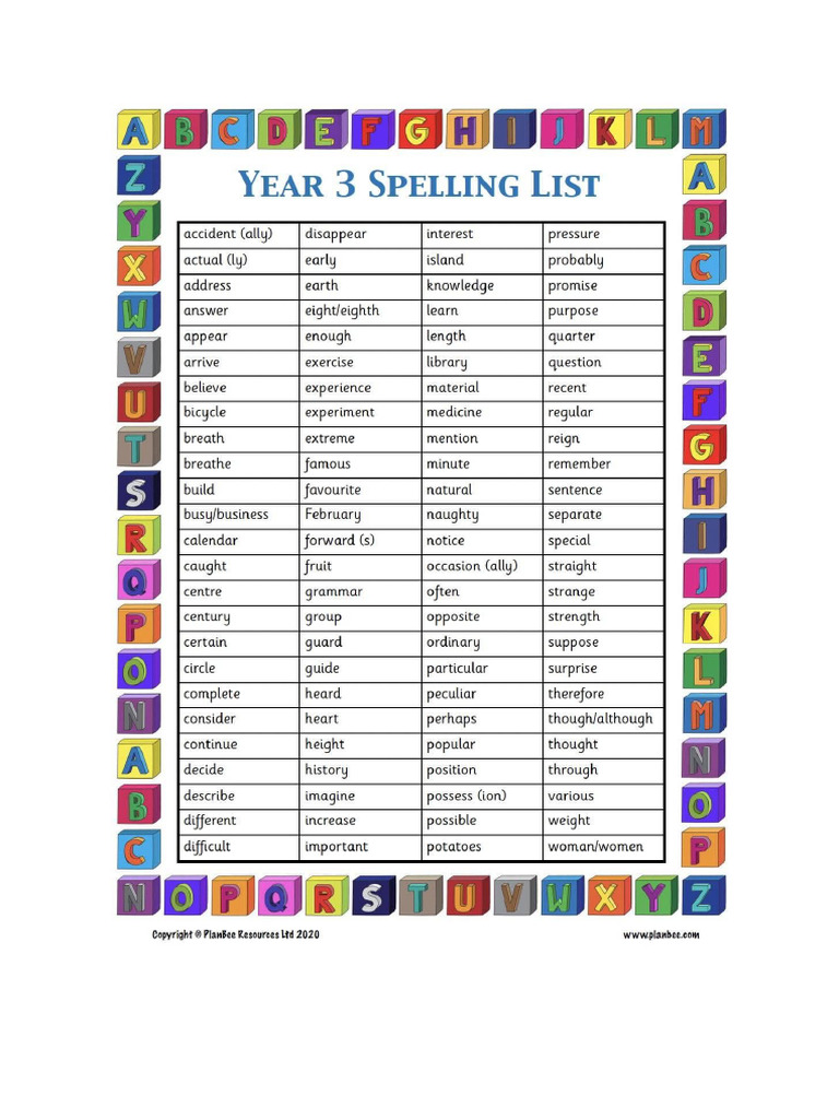 Spelling Word | PDF