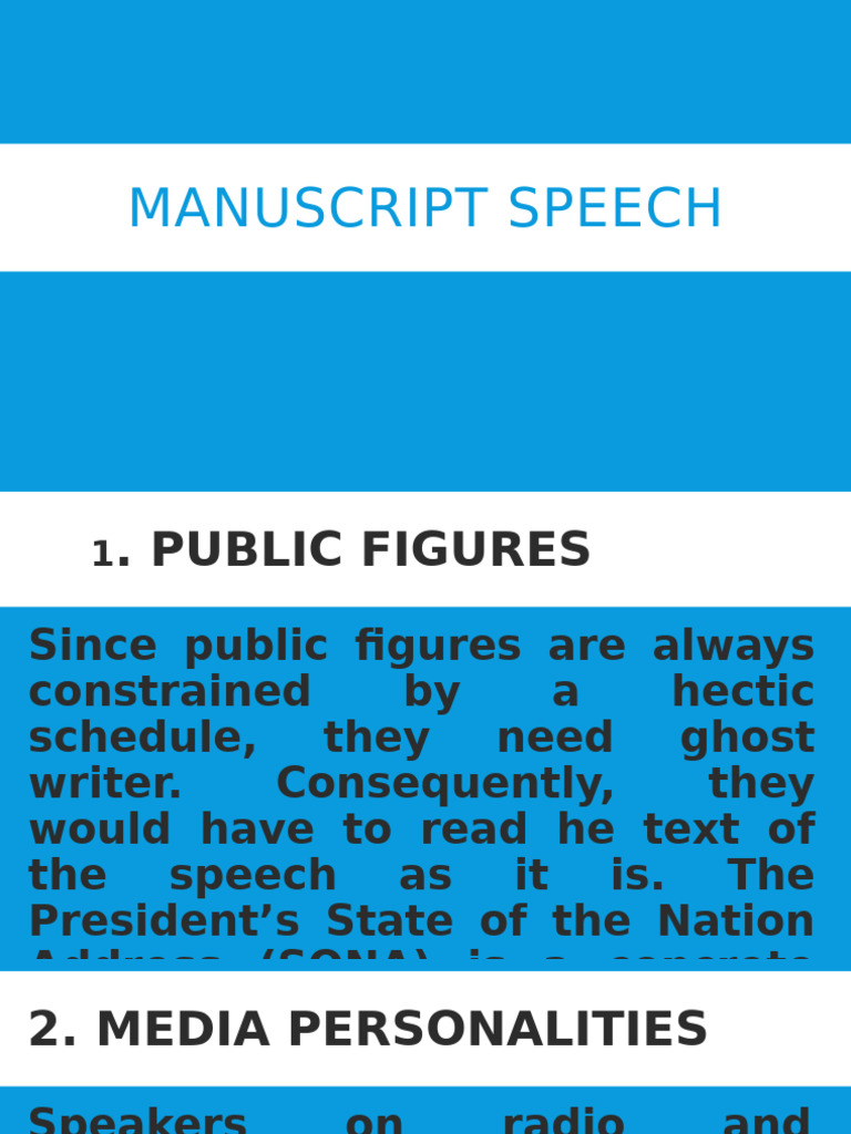 Manuscript Speech | PDF
