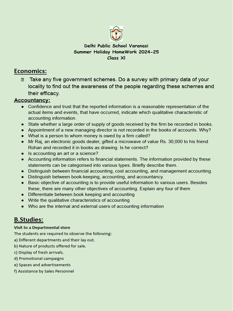 XL Summer HHW-2024-25 | PDF