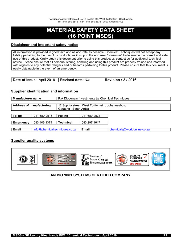 ZA-Initial-Reflection Luxury Kleenhands PFX-En-SDS 01 CHIP | PDF ...