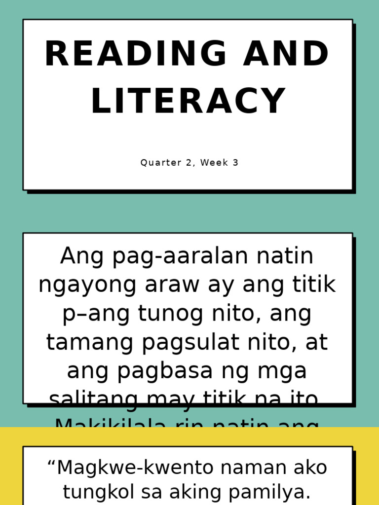 Reading and Literacy q2 - w3 | PDF