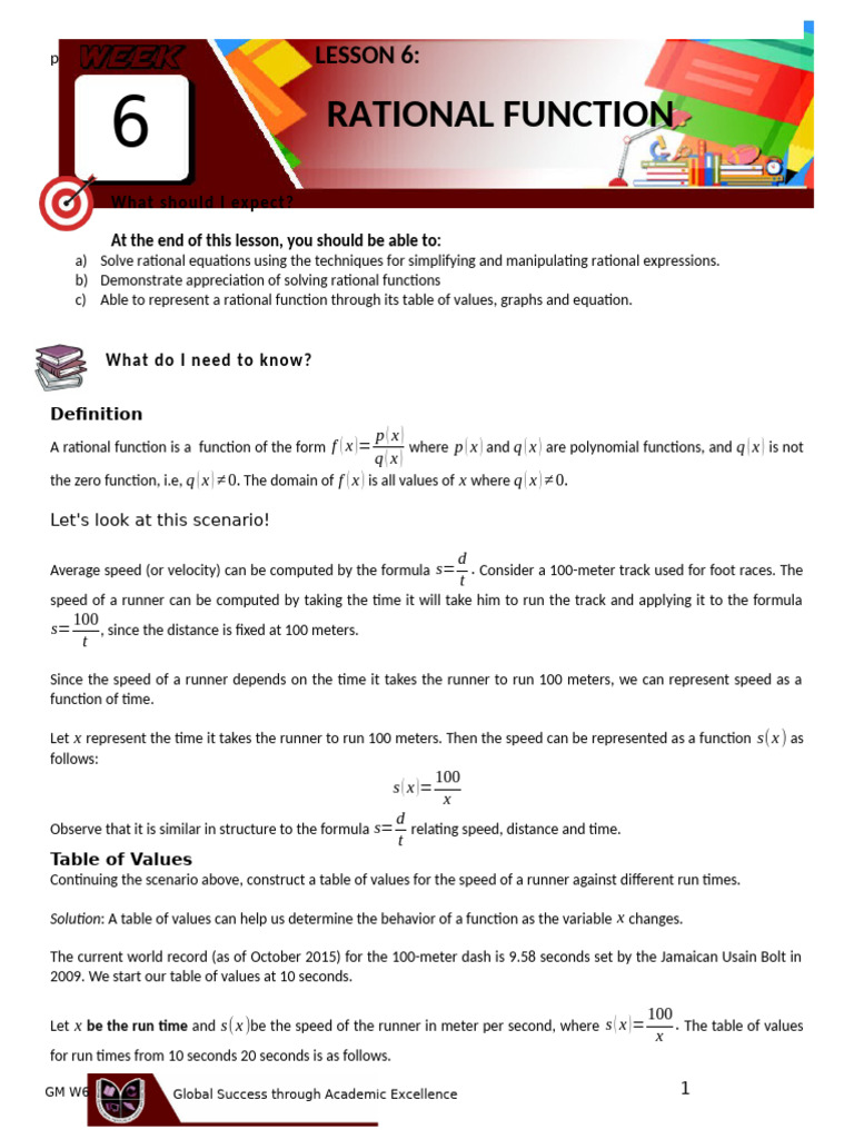 GenMath - W6 | PDF