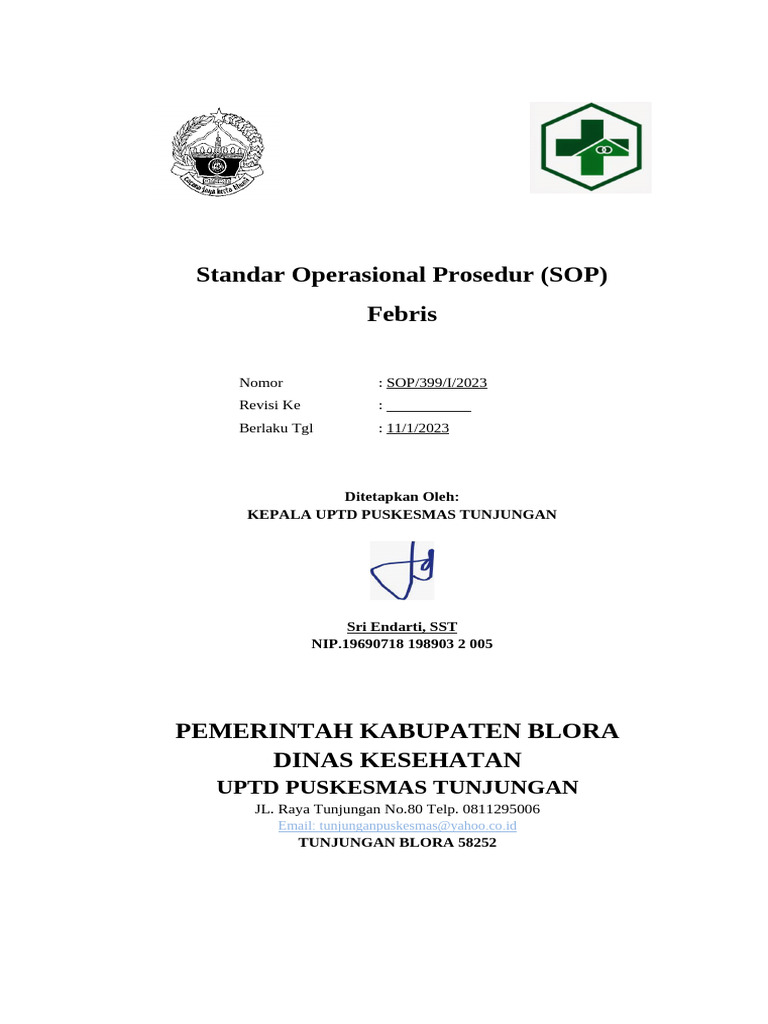 SOP Askep Febris EDIT 2023 | PDF