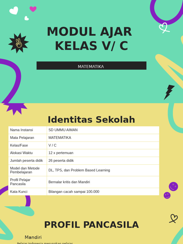 k5 Modul Ajar MTK Tp1 | PDF