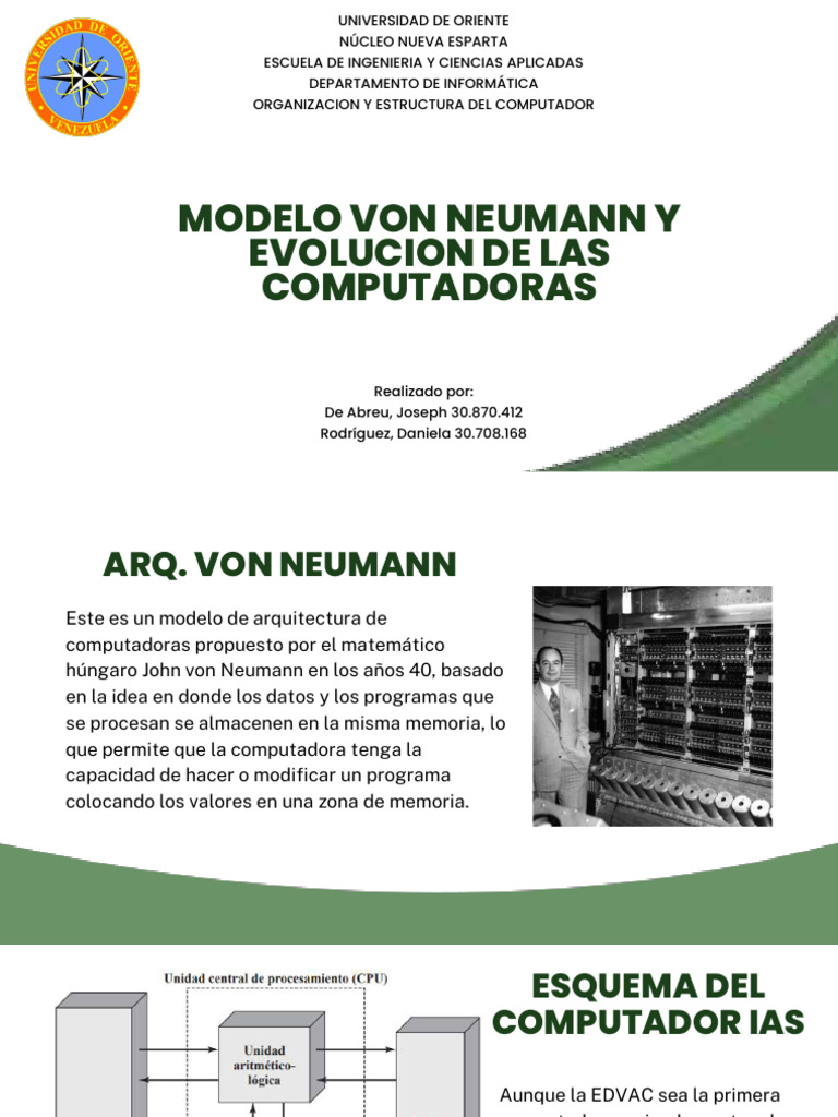 Modelo Von Neumann y Evolucion de las Computadoras2.0 | PDF