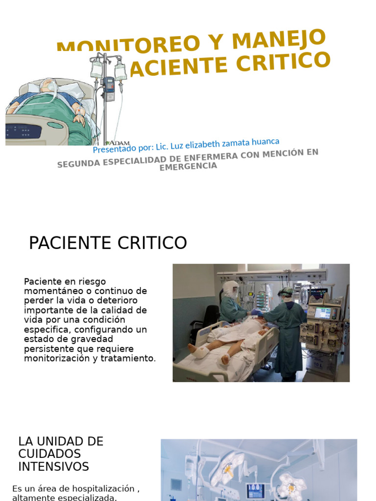 MONITOREO Y MANEJO DE PACIENTE CRITICO (1) | PDF