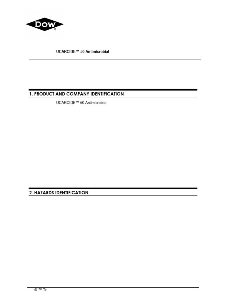 SDS Ucarcide 50 | PDF