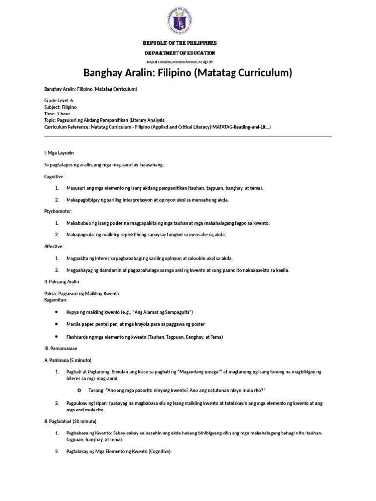 Lesson Plan g6 | PDF