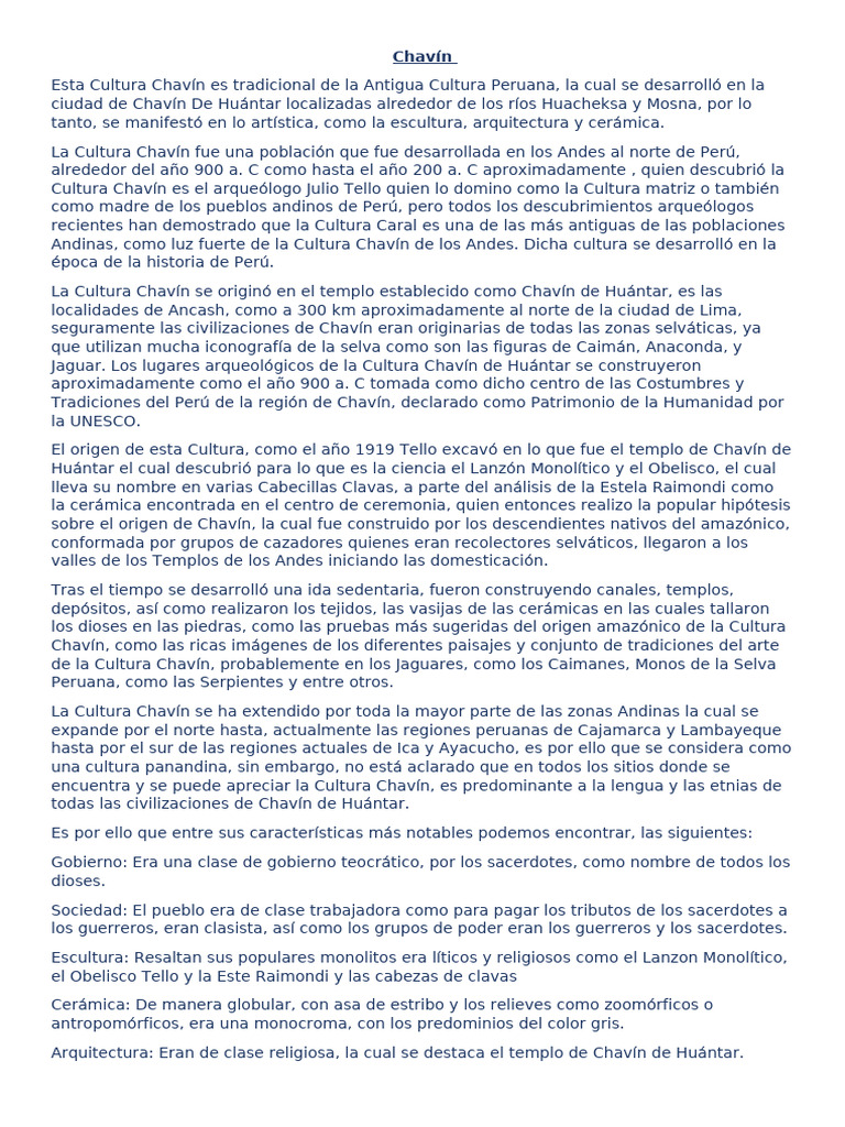 Chavín | PDF