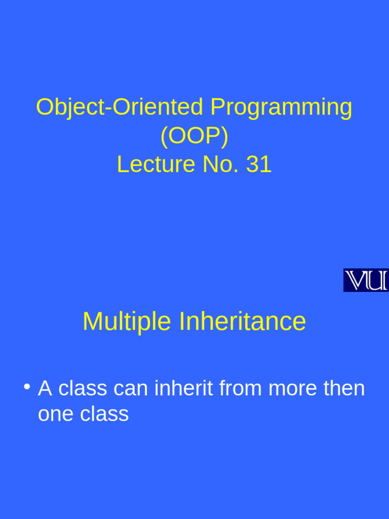 Multiple Inheritance | PDF
