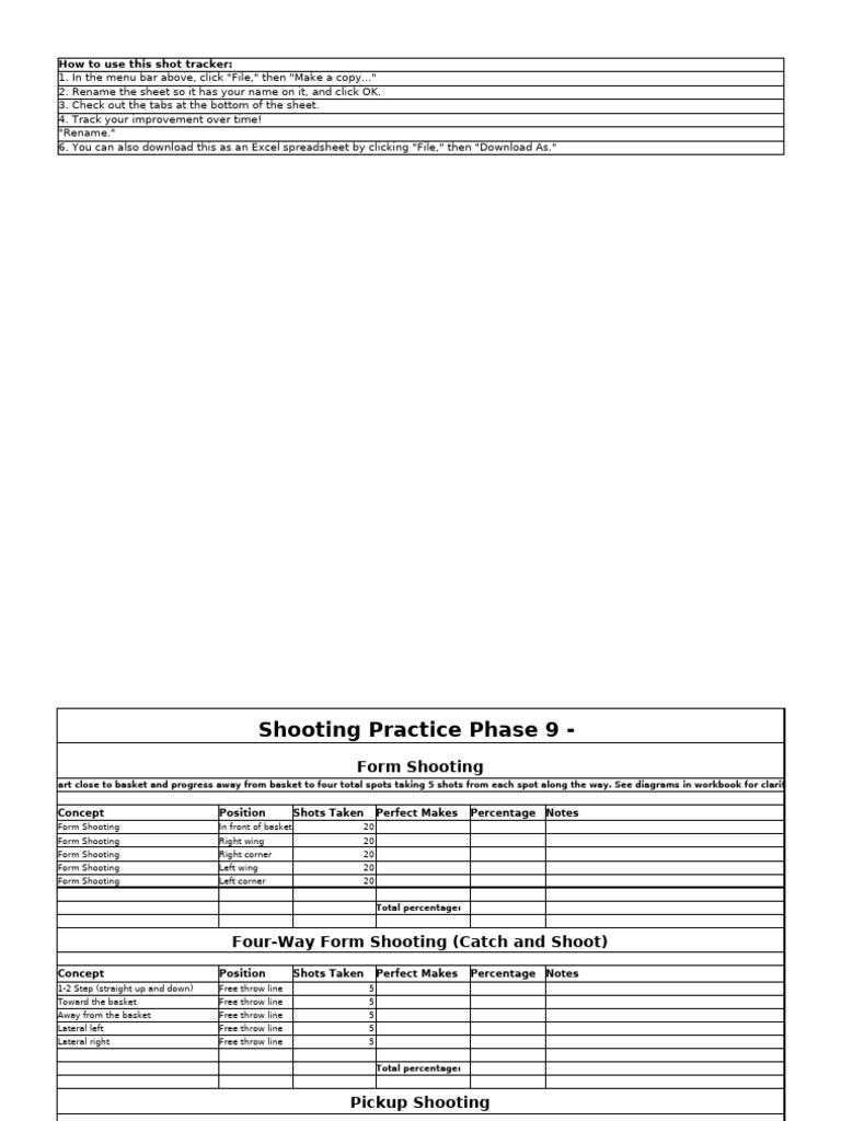 Shot Tracker Phase 9 | PDF