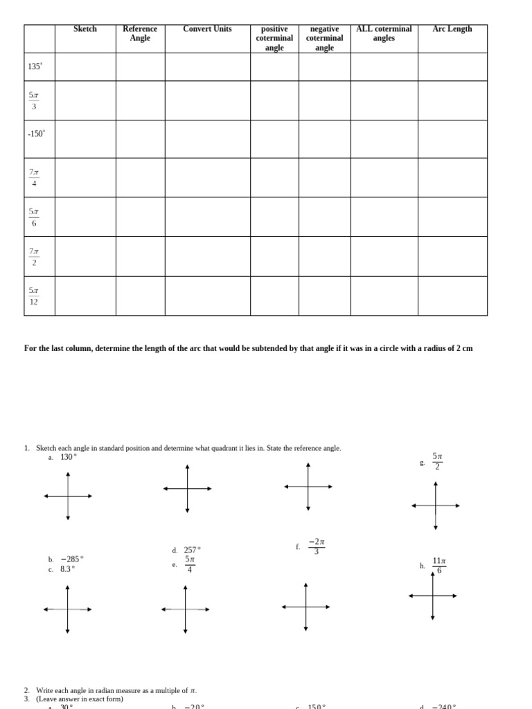 WS Angle Measure | PDF | Angle | Rotation
