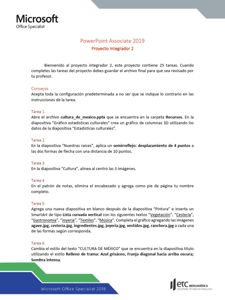Proyecto Integrador PowerPoint 2019 - 2 | PDF