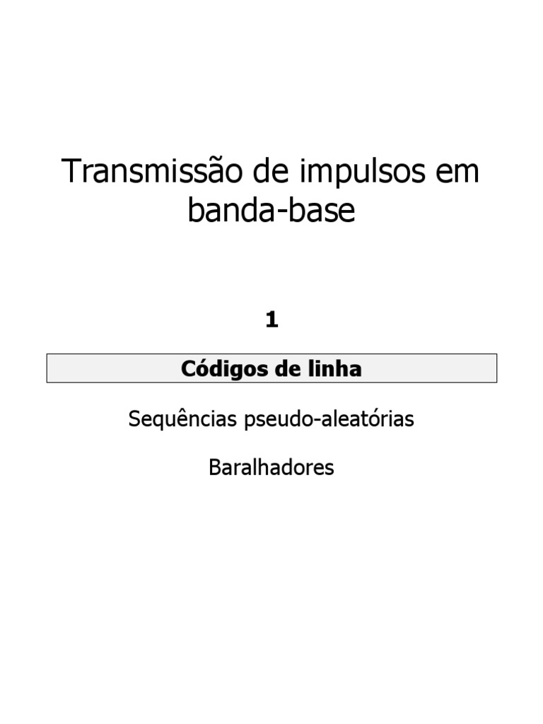 Codigos de Linha | PDF | Barulho | Densidade espectral