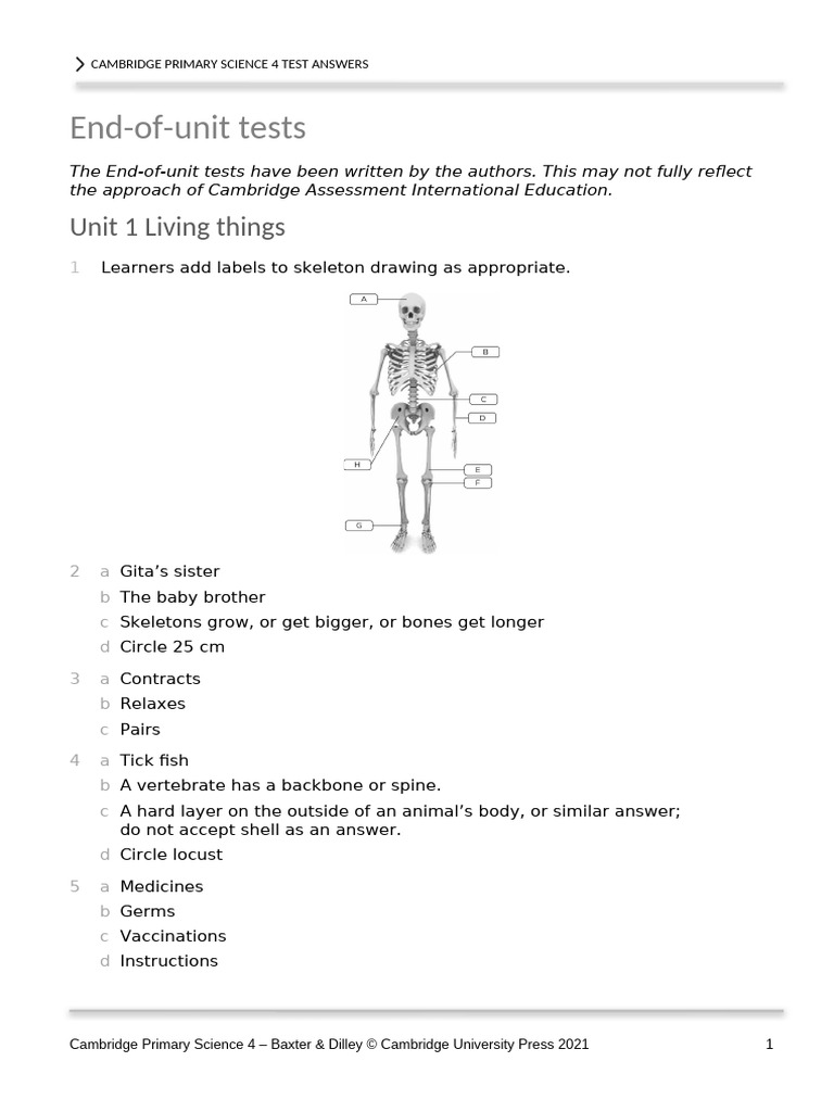 S4 Test Answers | PDF