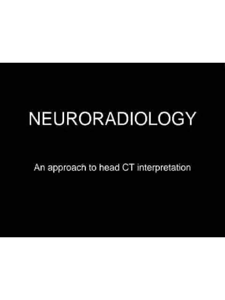 CT scan Interpretation | PDF