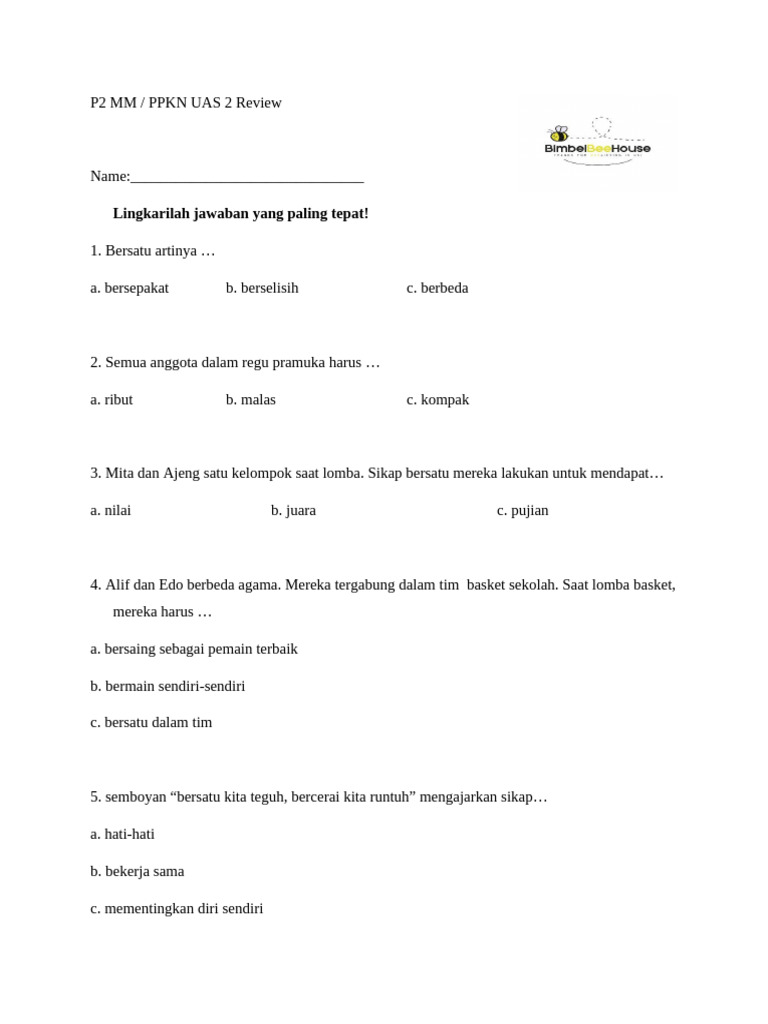 p2 - MM - Review PPKN Uas 2 | PDF