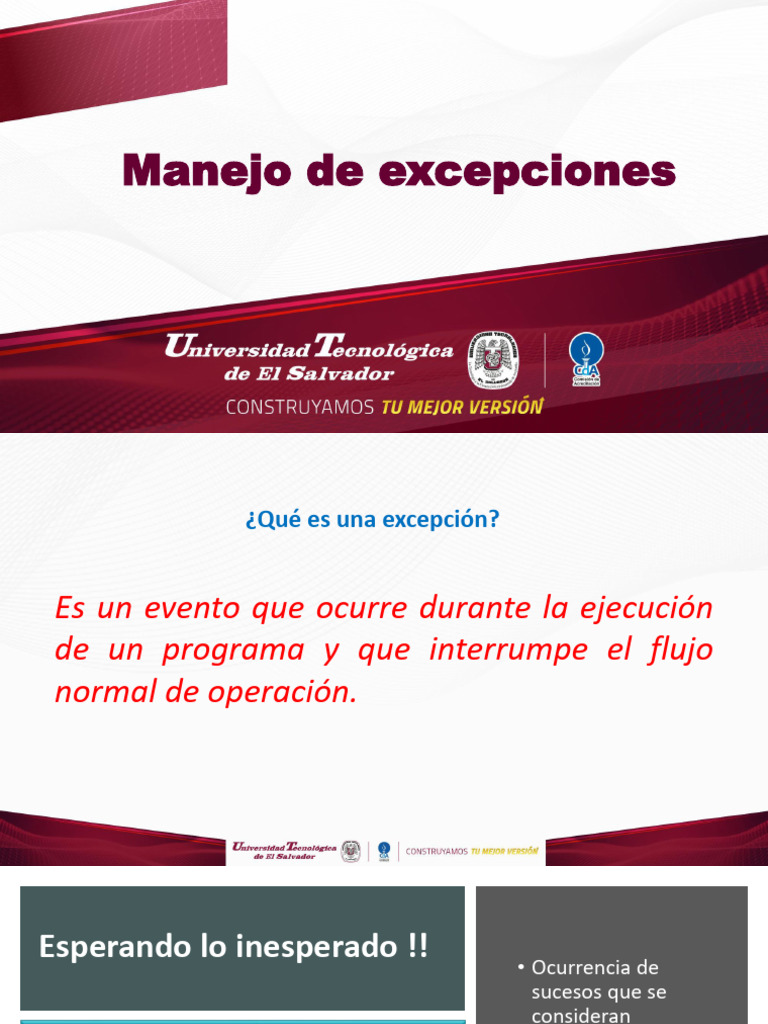 Manejo de Excepciones | PDF